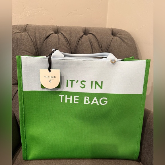 kate spade | Bags | Nwt Kate Spade X Target Green Knit Color Block Tote ...